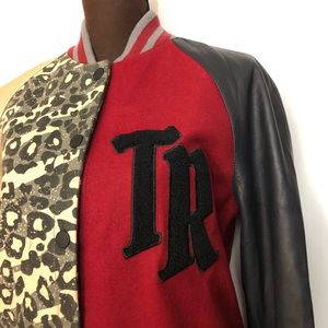 True Religion | Jackets & Coats | True Religion Logo Letterman Leather ...